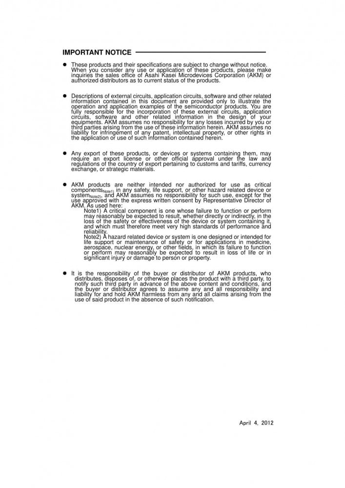 AKM EW410B datasheet page 3