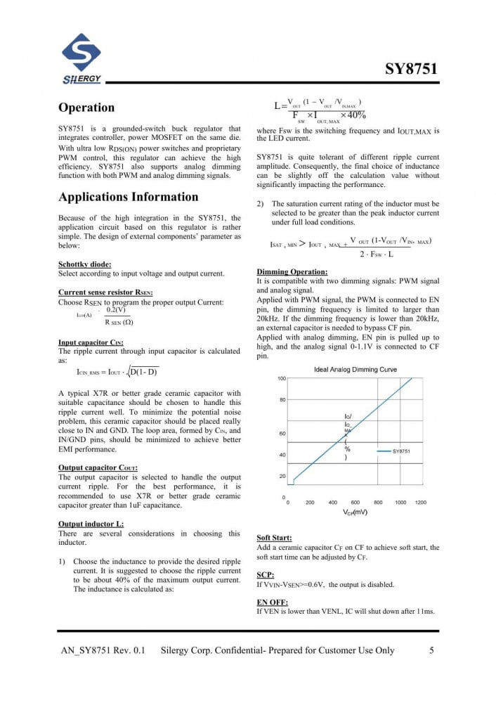 SY8751FCC datasheet page 5