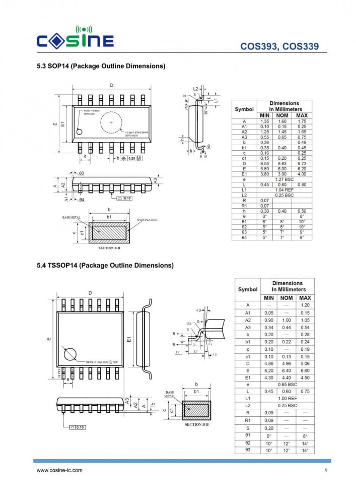COS339SR datasheet page 9