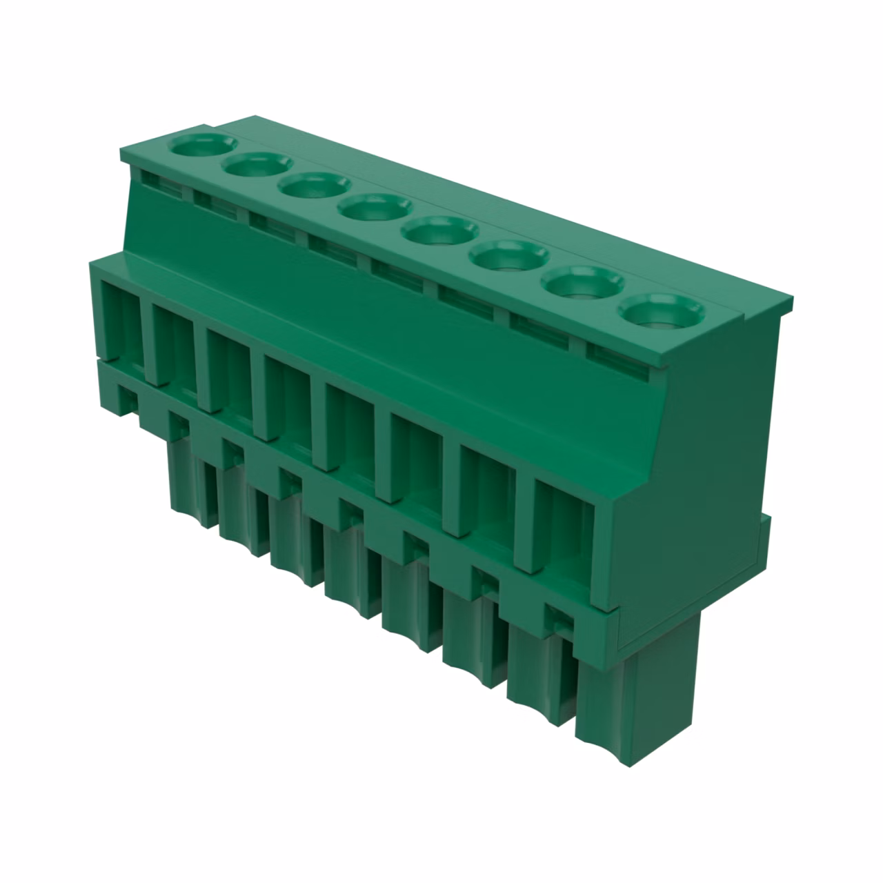 3.81mm Pitch Eurostyle Vertical Plug, with Reverse Imprinting, Rear Wire  Entry, Green Housing, Gold (Au) Plated, 8 Circuits for sale