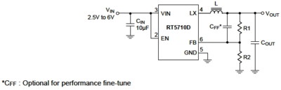 RT5701 - 3MHz 4A High Efficiency Step-Down Converter with I2C Interface