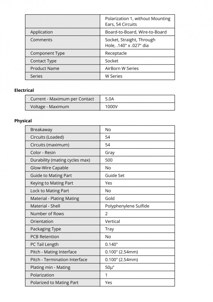 WTAX54SAD9SY-1 technical document page 2