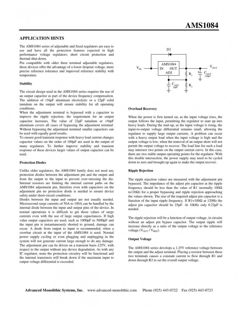 AMS1084 datasheet page 4