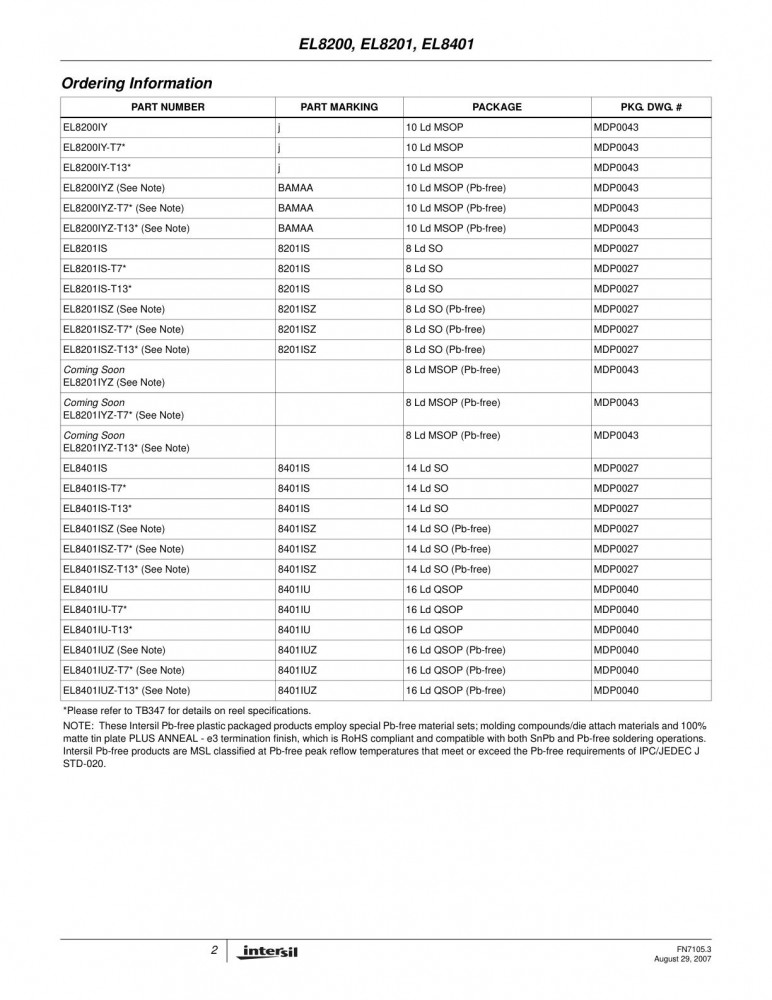 EL8200IY datasheet page 2