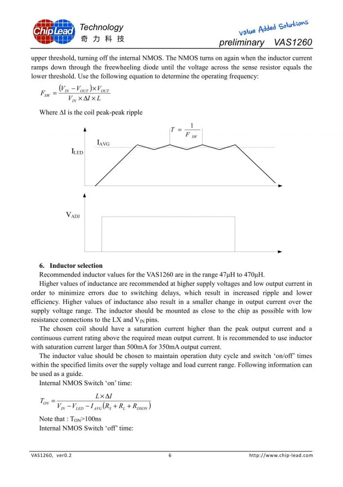 VAS1260IB05E datasheet page 6