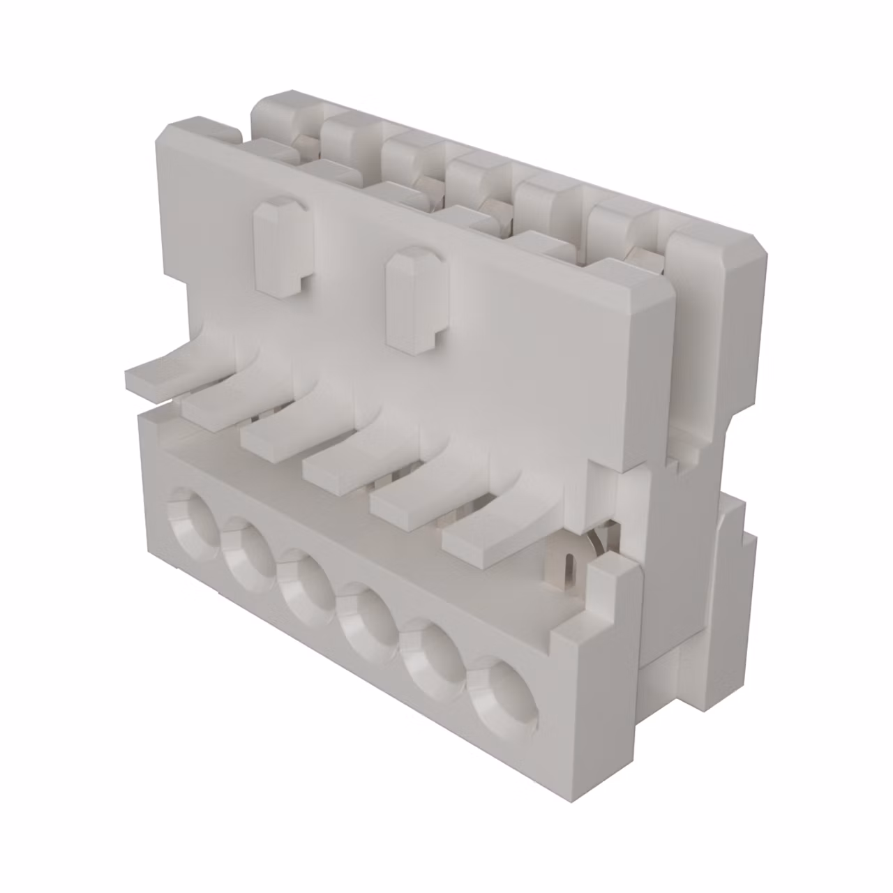 Appli-Mate RAST 2.5 IDT Housing, 2.50mm Pitch, Direct/Indirect, Female, 6 Circuits, Position Keys A, B, D, F and G Removed, Voided Circuits 2 and 5, Green Color Stripe for sale