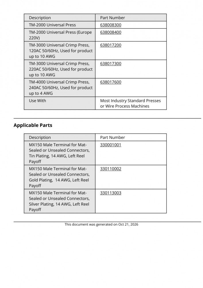 Tooling document preview, page 3