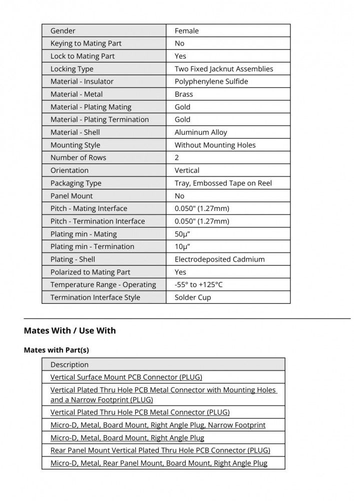 Technical document page 2 for MM-223-025-213-2200