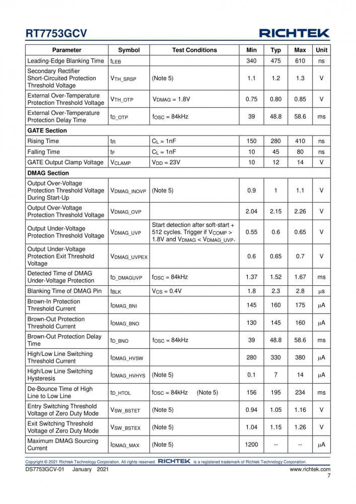RT7753GCV datasheet page 7