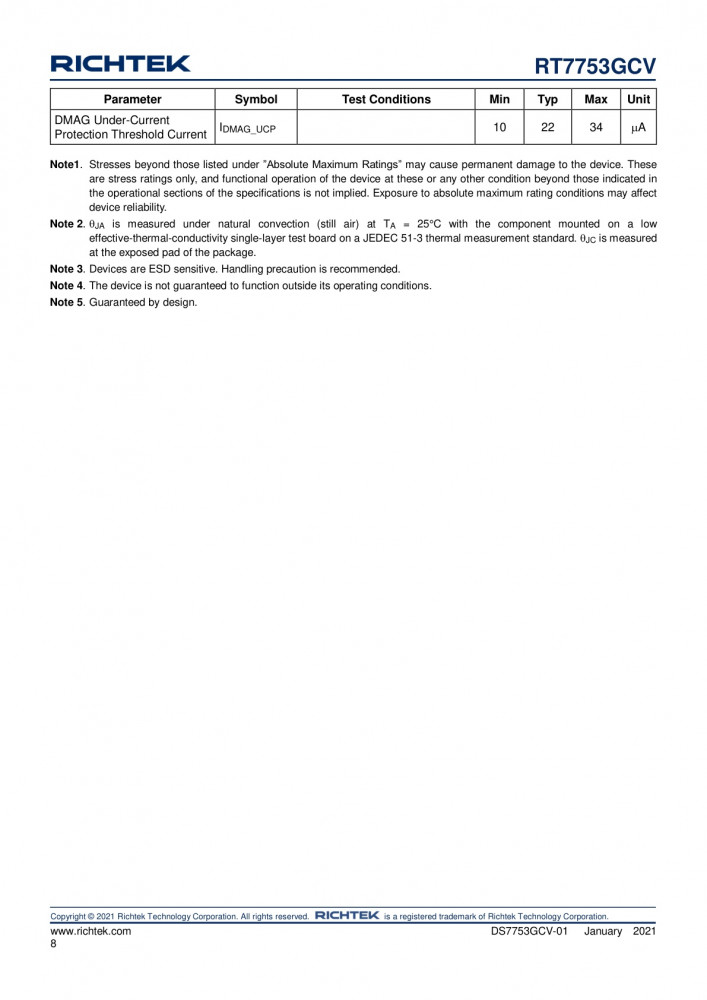 RT7753GCV datasheet page 8