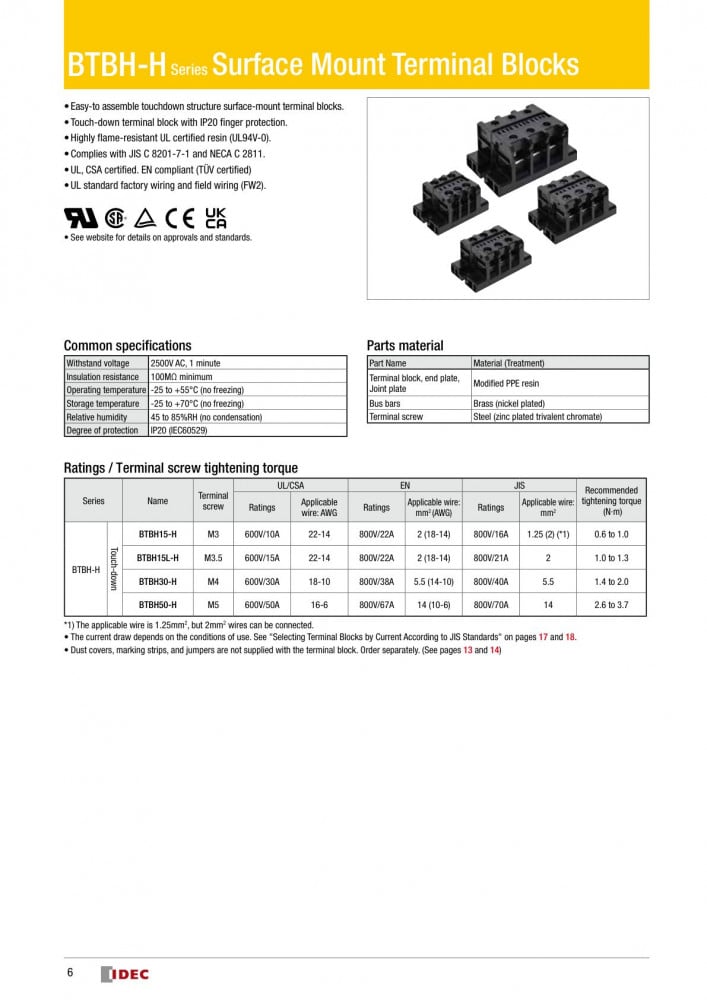 IDEC BTBH-H datasheet page 6