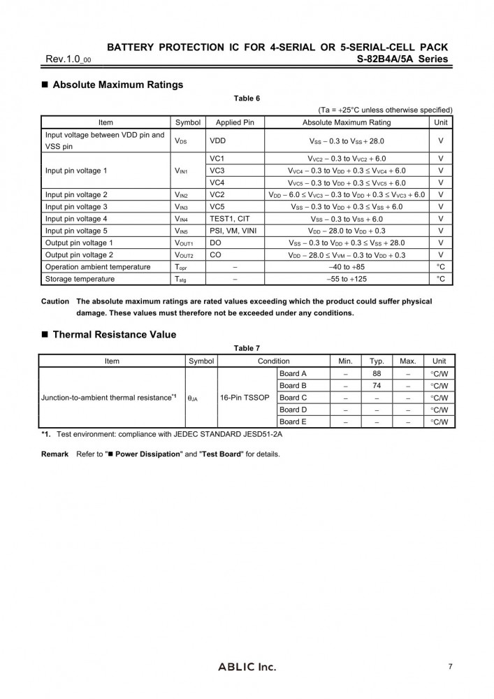 ABLIC S-82B4A/5A datasheet page 7