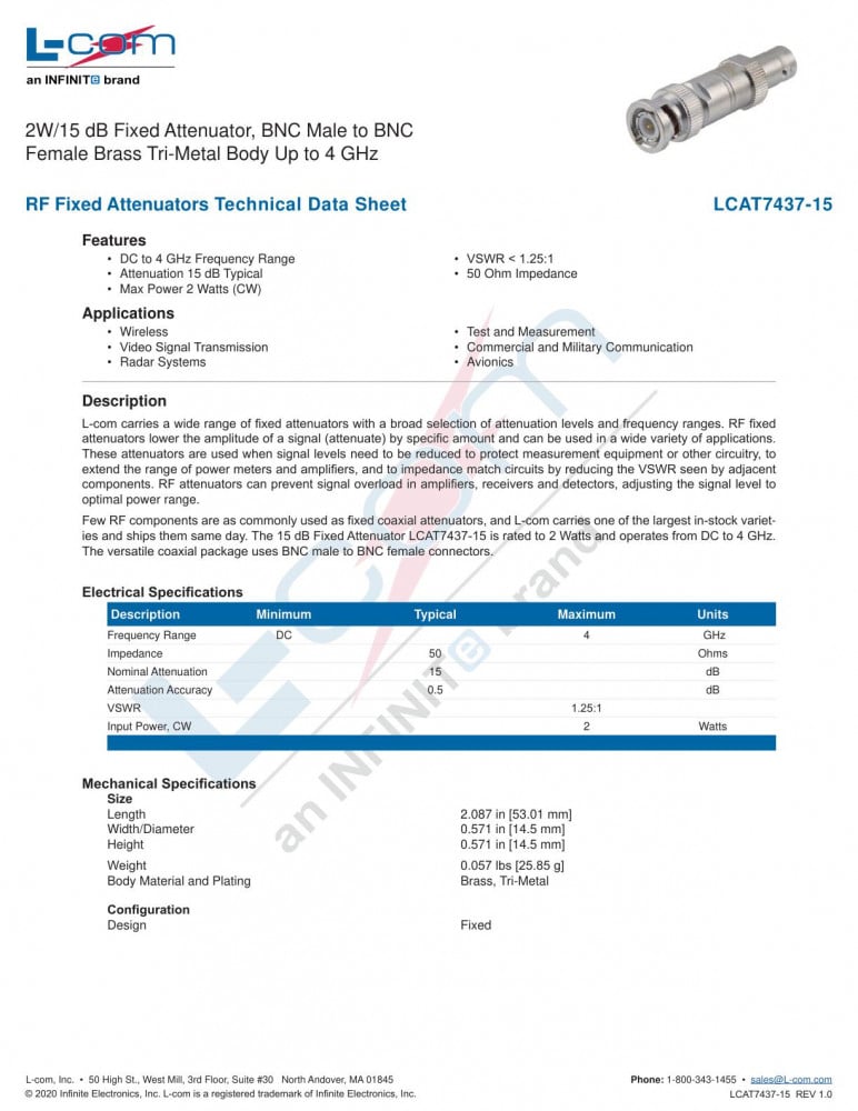 LCAT7437-15 datasheet page 1