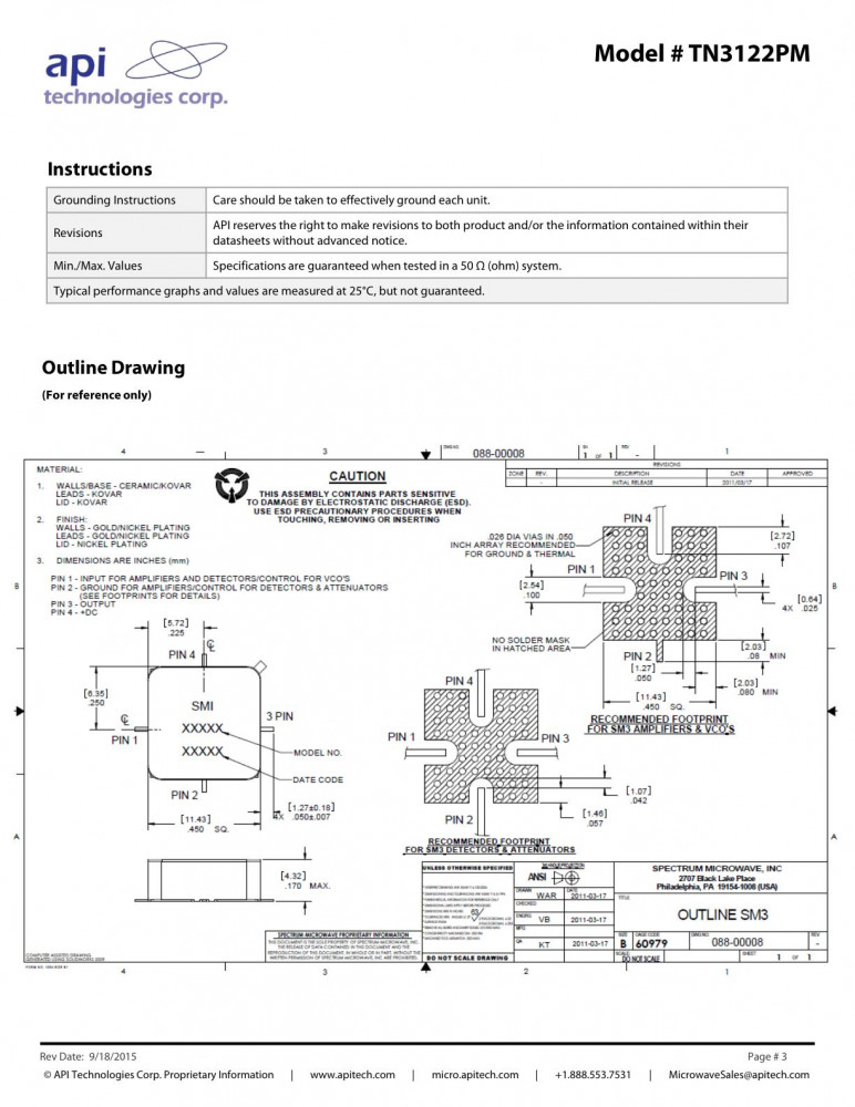TN3122PM technical document page 3