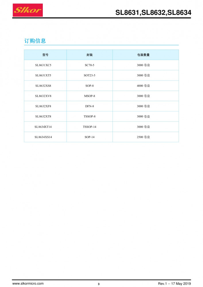 SL8632XS8 datasheet page 3