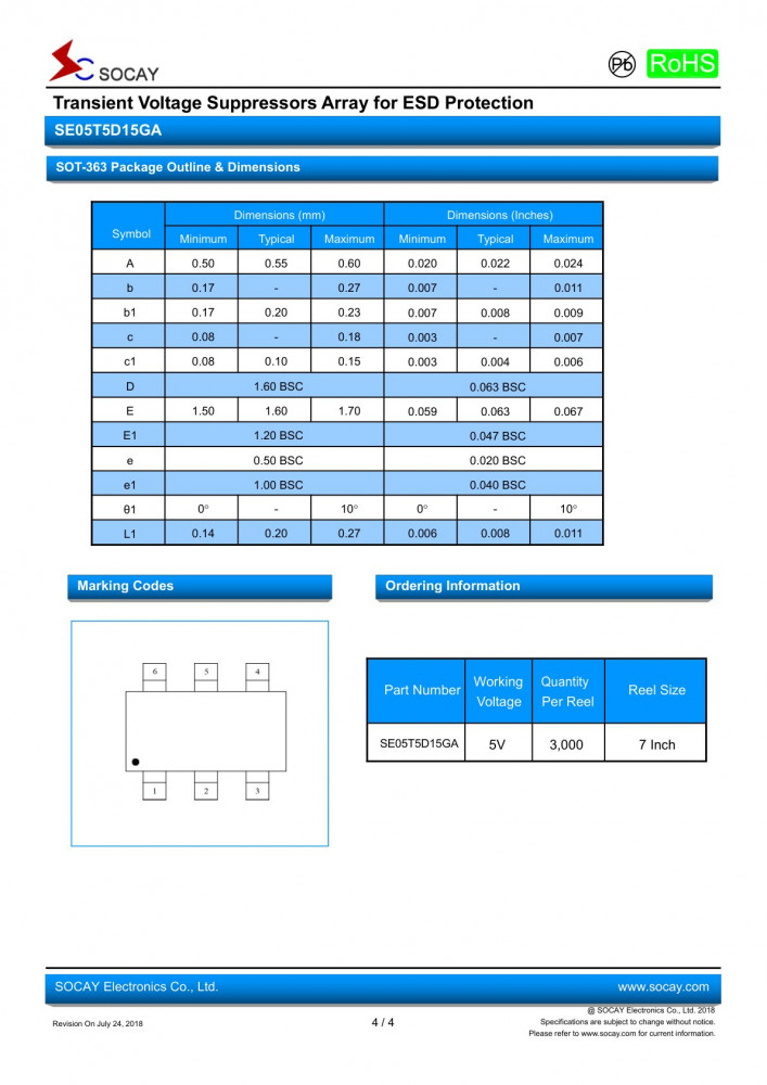 SE05T5D15GA datasheet page 4