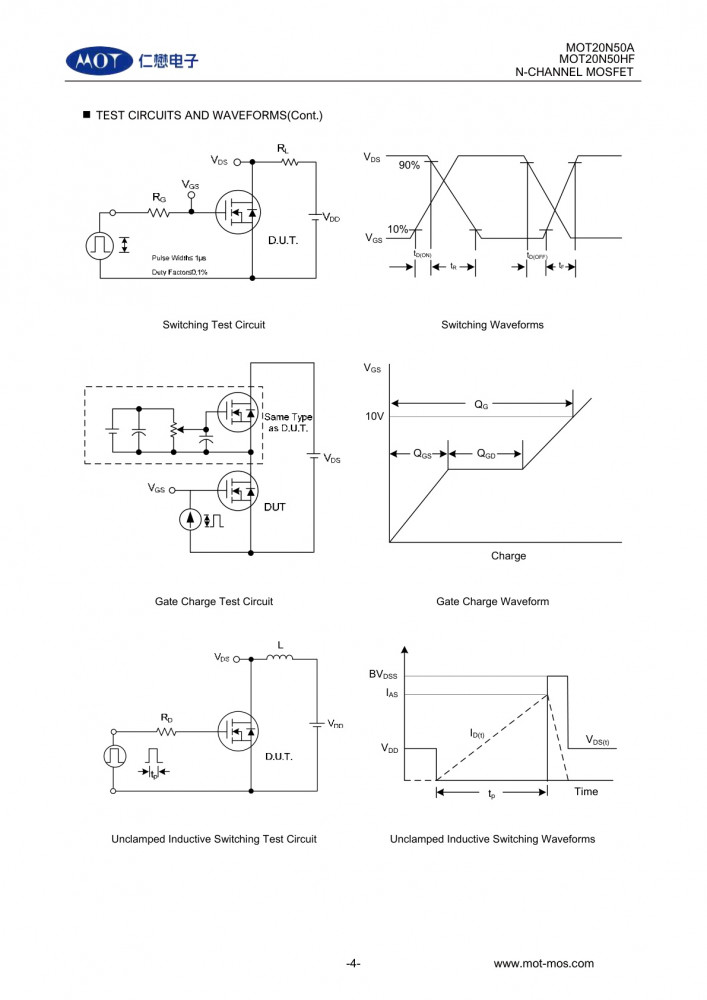 MOT20N50A datasheet page 4