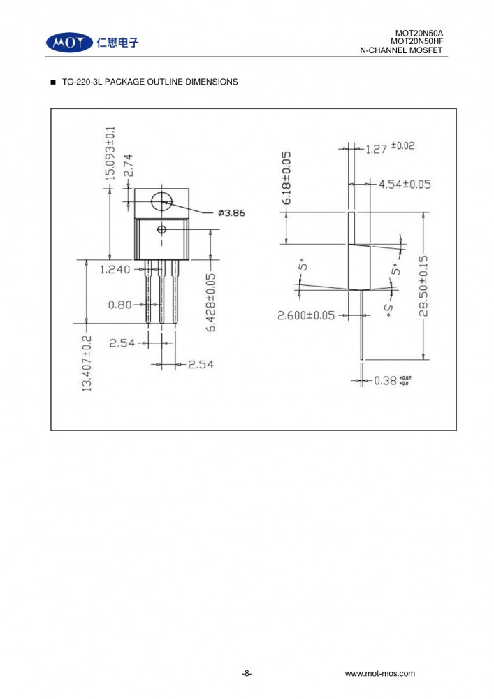 MOT20N50A datasheet page 8