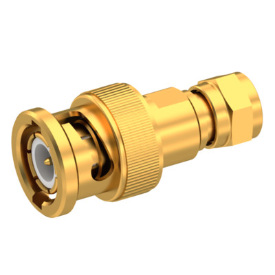 BNC / 75 OHM STRAIGHT PLUG/PLUG MALE/FEMALE GOLD for sale