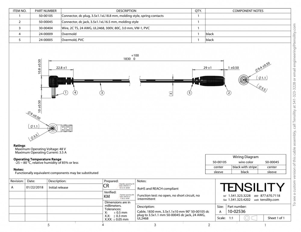 Tensility International 10-02536 assembly drawing