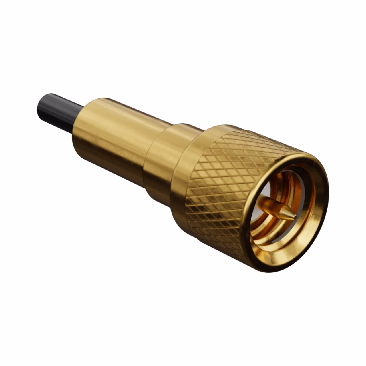 10-32 Plug, Straight, Crimp, RG-196 Cable, Stainless Steel Body, Gold (Au) Plated, 50 Ohms for sale
