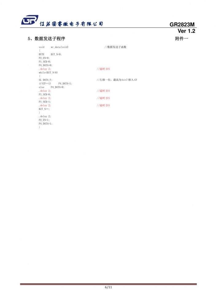 GR2823M datasheet page 6