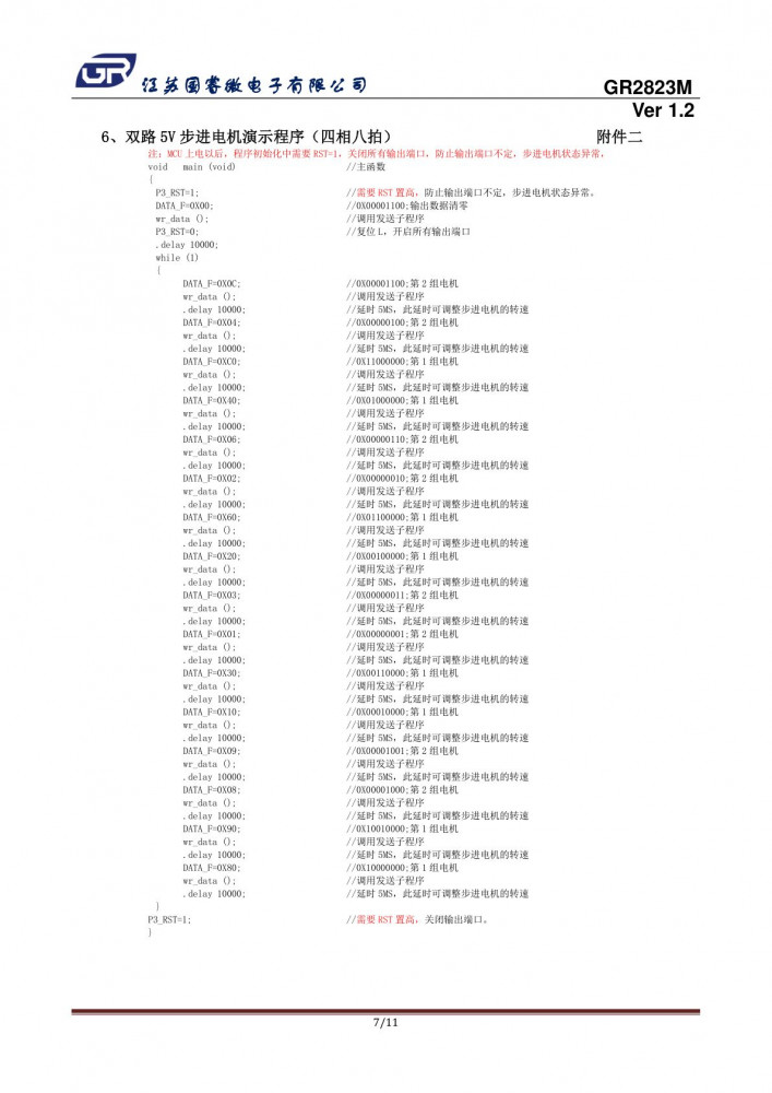 GR2823M datasheet page 7