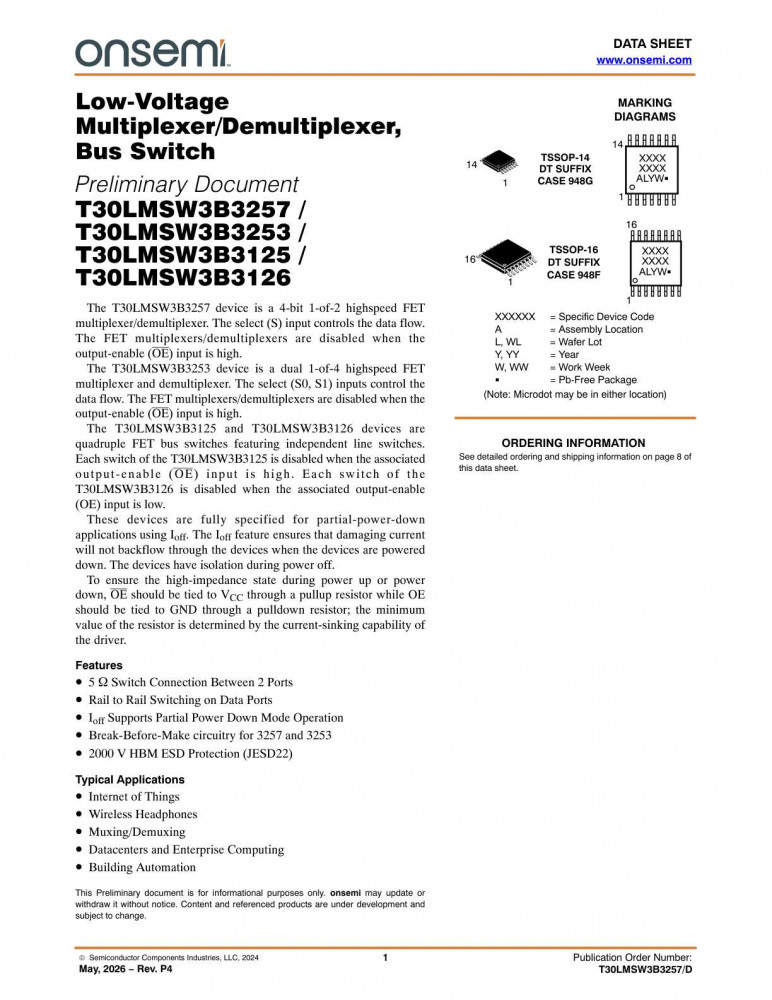 T30LMSW3B3257 datasheet page 1