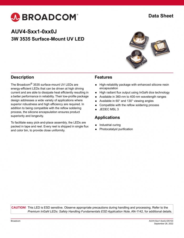 AUV4-SQ61-0QS0J datasheet page 1
