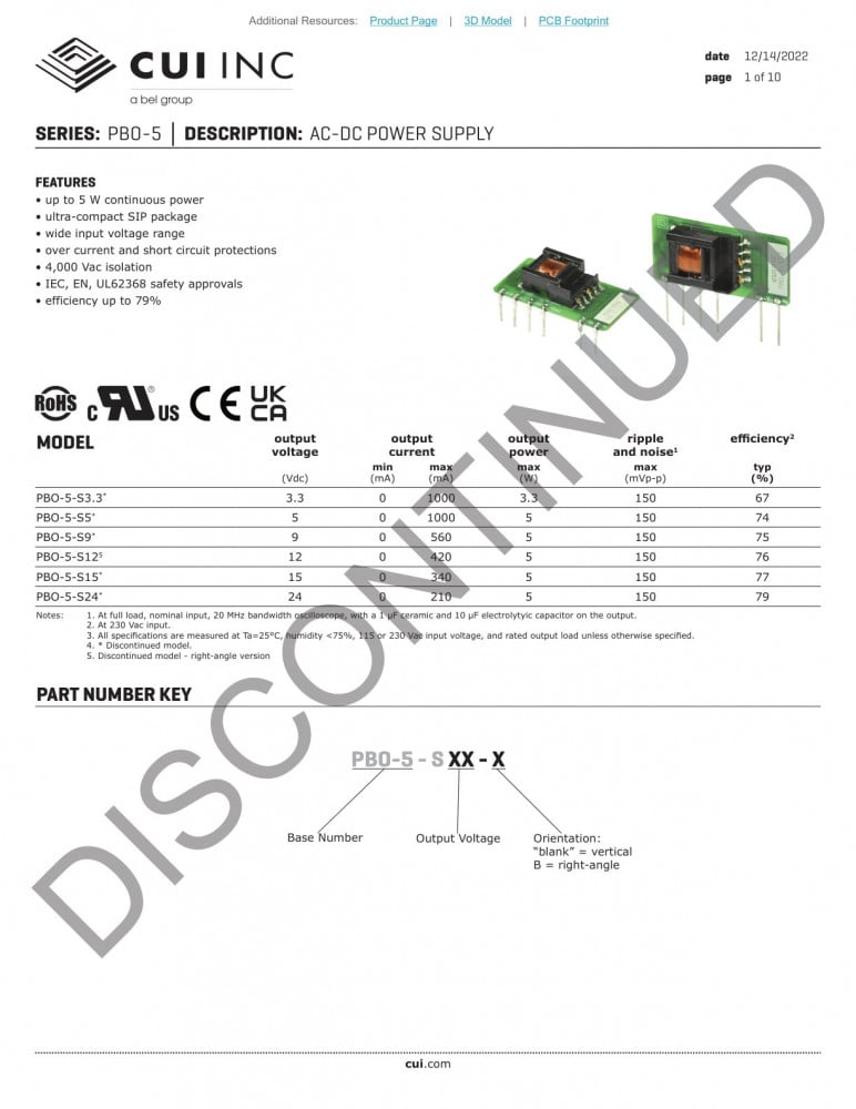 PBO-5-S5 datasheet page 1