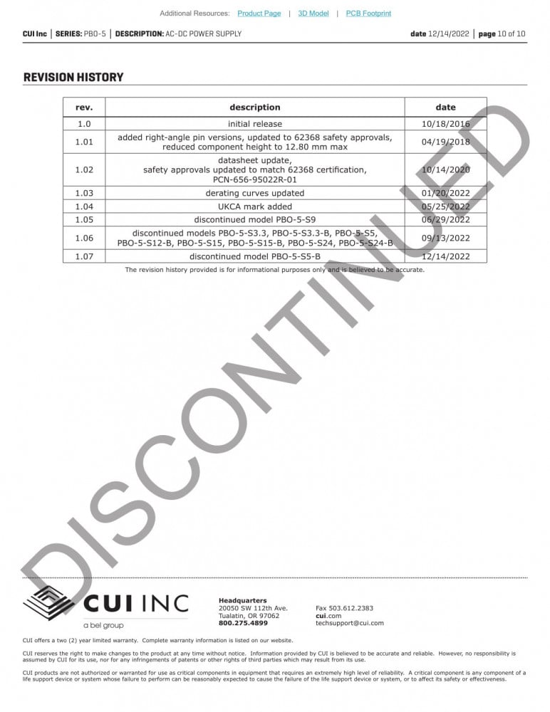 PBO-5-S5 datasheet page 10