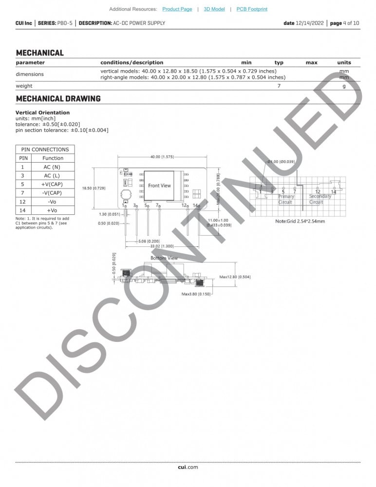 PBO-5-S5 datasheet page 4