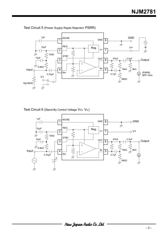 NJM2781 datasheet page 5