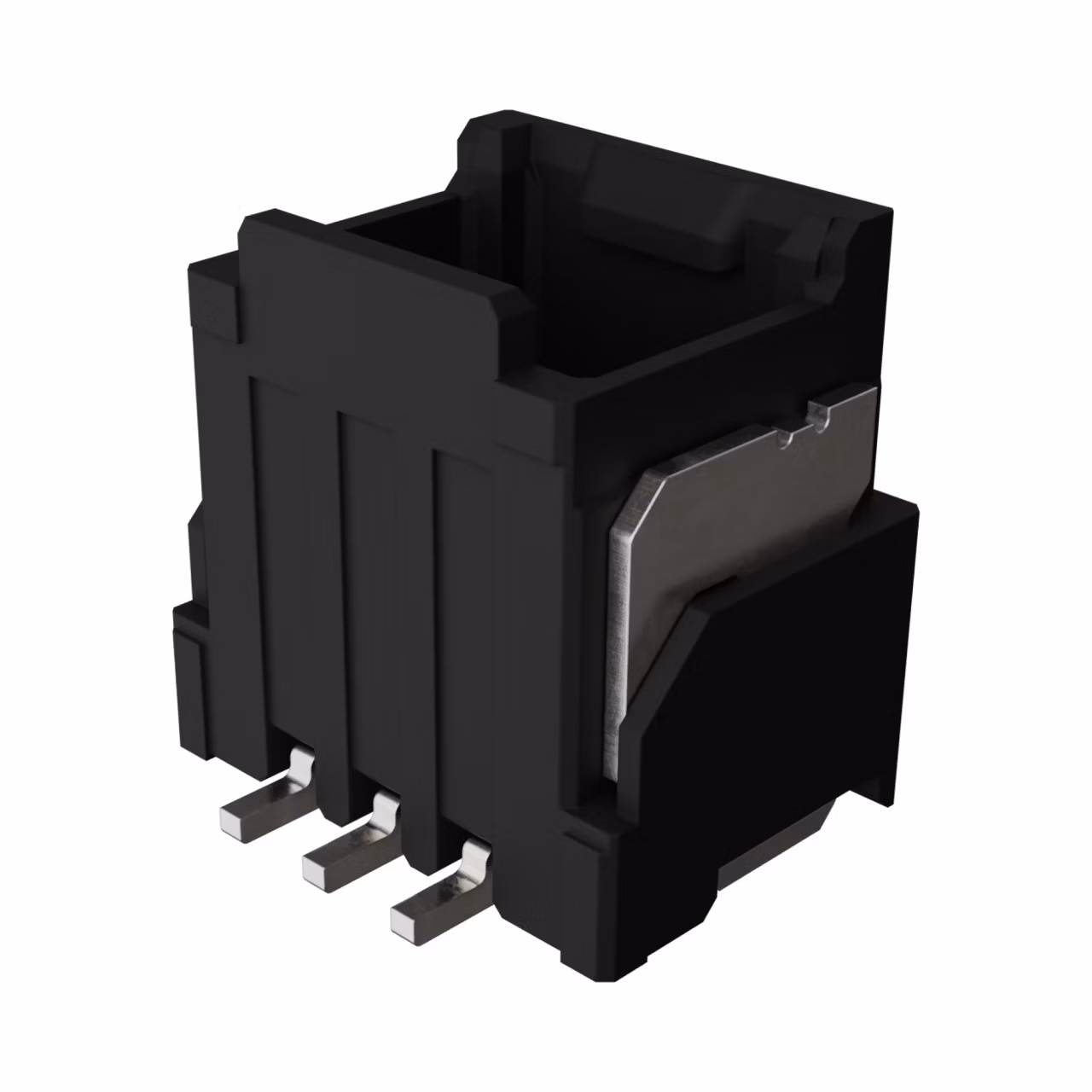 Micro-One Wire-to-Board Header, Vertical, 2.00mm Pitch, Single Row, Glow-Wire Capable, Surface Mount, 3 Circuits, Gold Plating, Black, with Potting Capability for sale