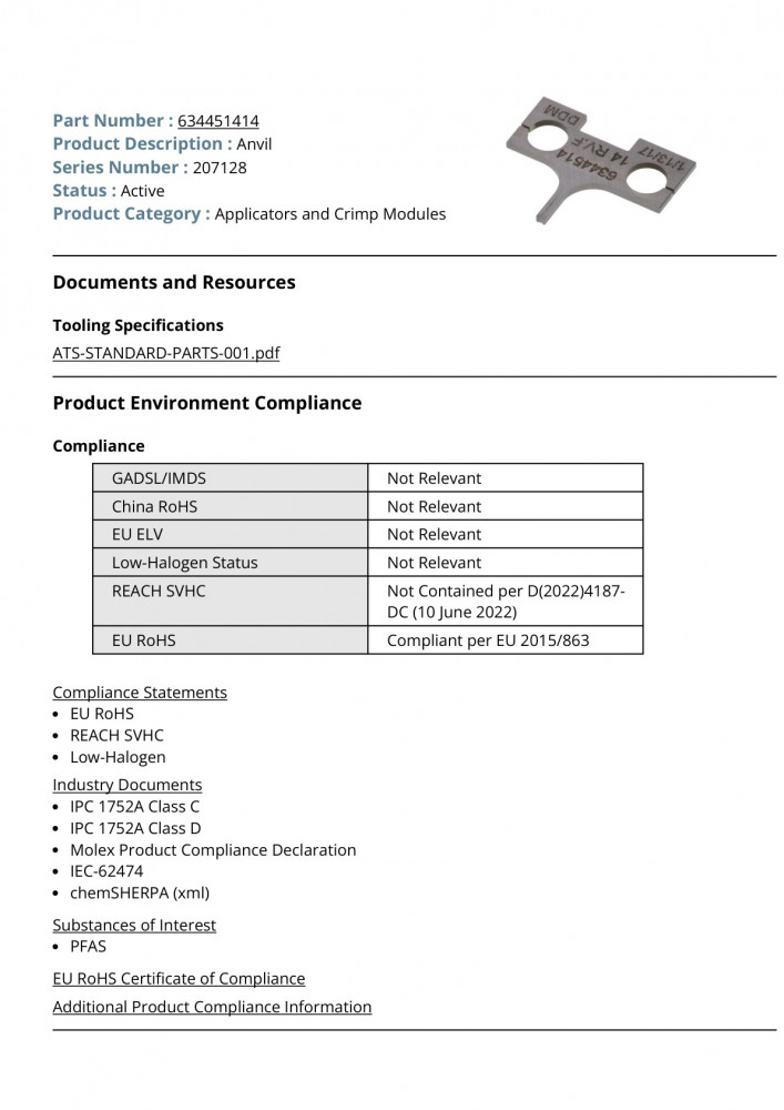 Tooling specification document image 1