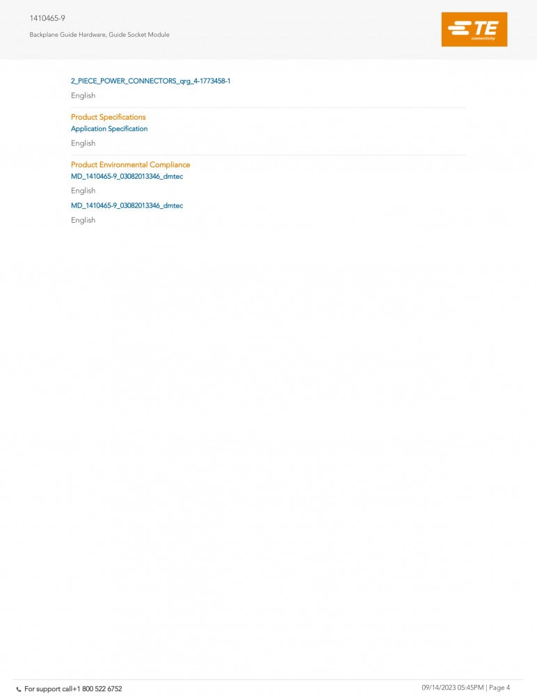 TE Connectivity 1410465-9 technical document page 4