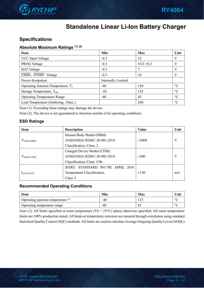 RY4064AT5 datasheet page 3
