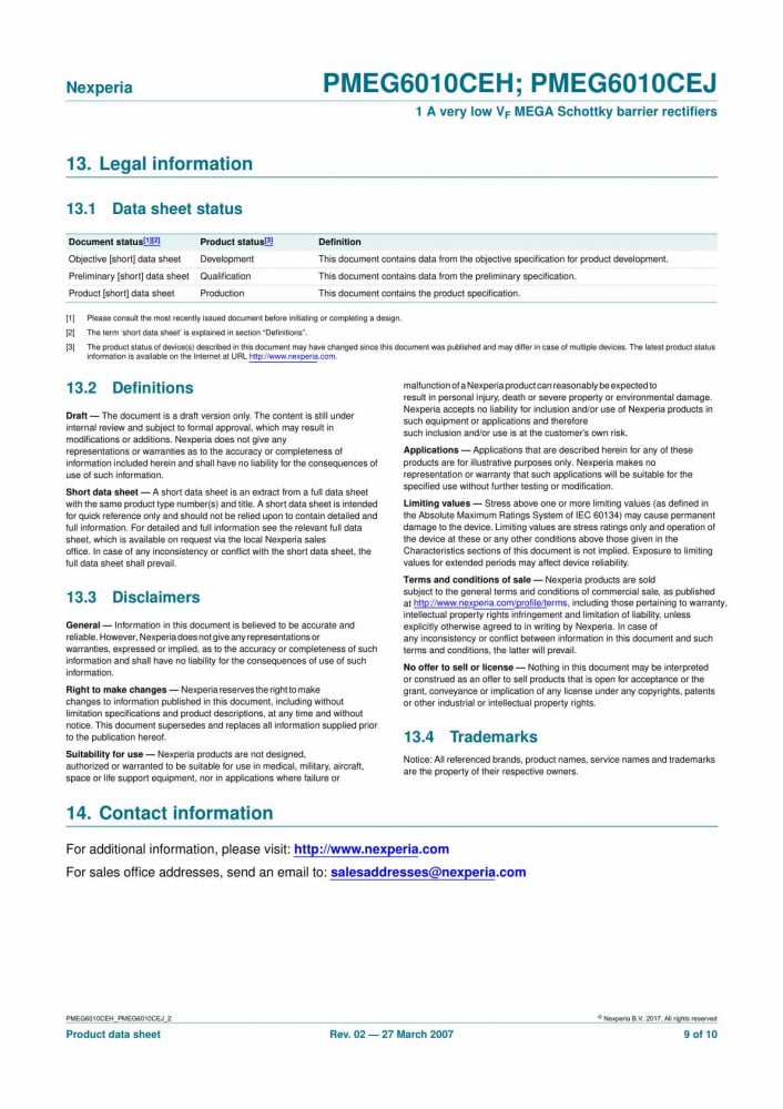 PMEG6010CEJ datasheet page 9
