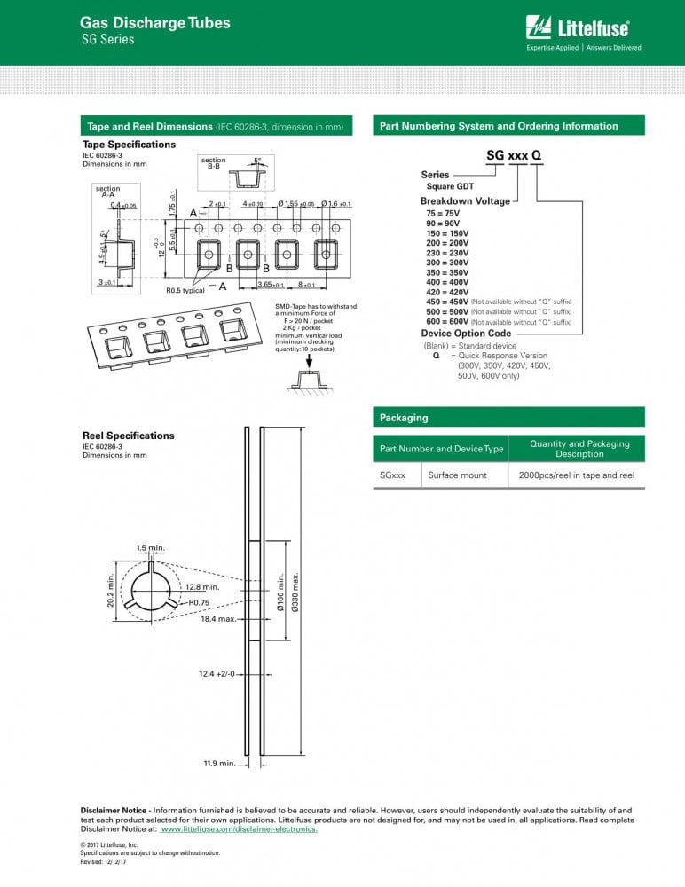 Littelfuse SG90 datasheet page 4