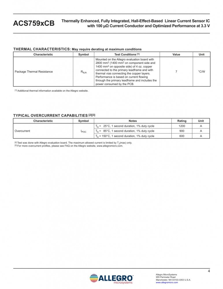 ALLEGRO ACS759 datasheet page 4