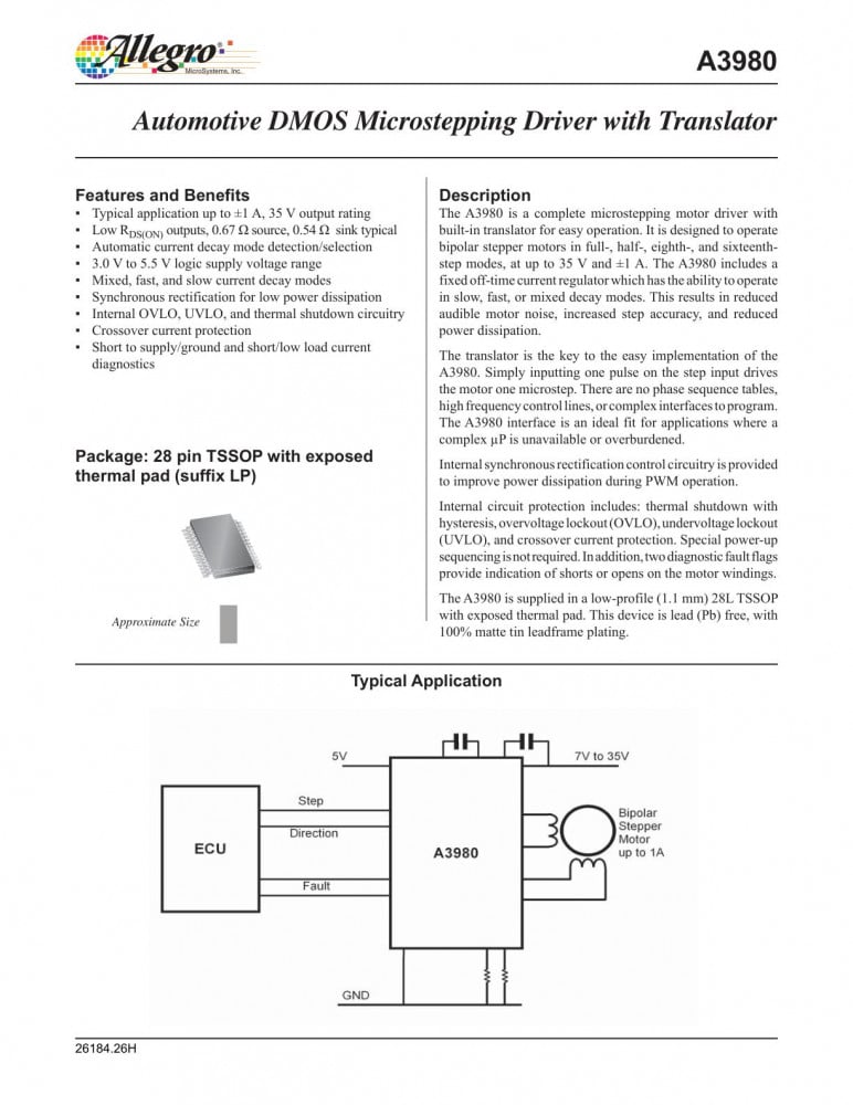 A3980 datasheet page 2