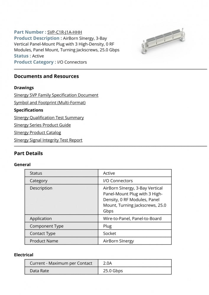 SVP-C1R-J1A-HHH technical document image, page 1