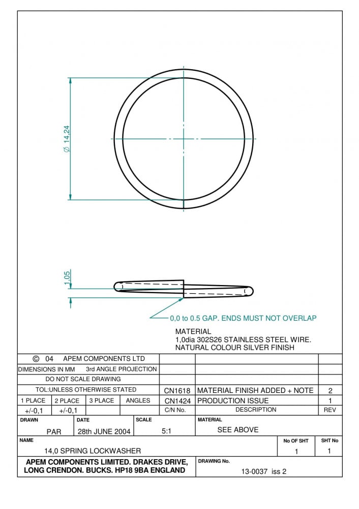 APEM 13-0037 technical drawing