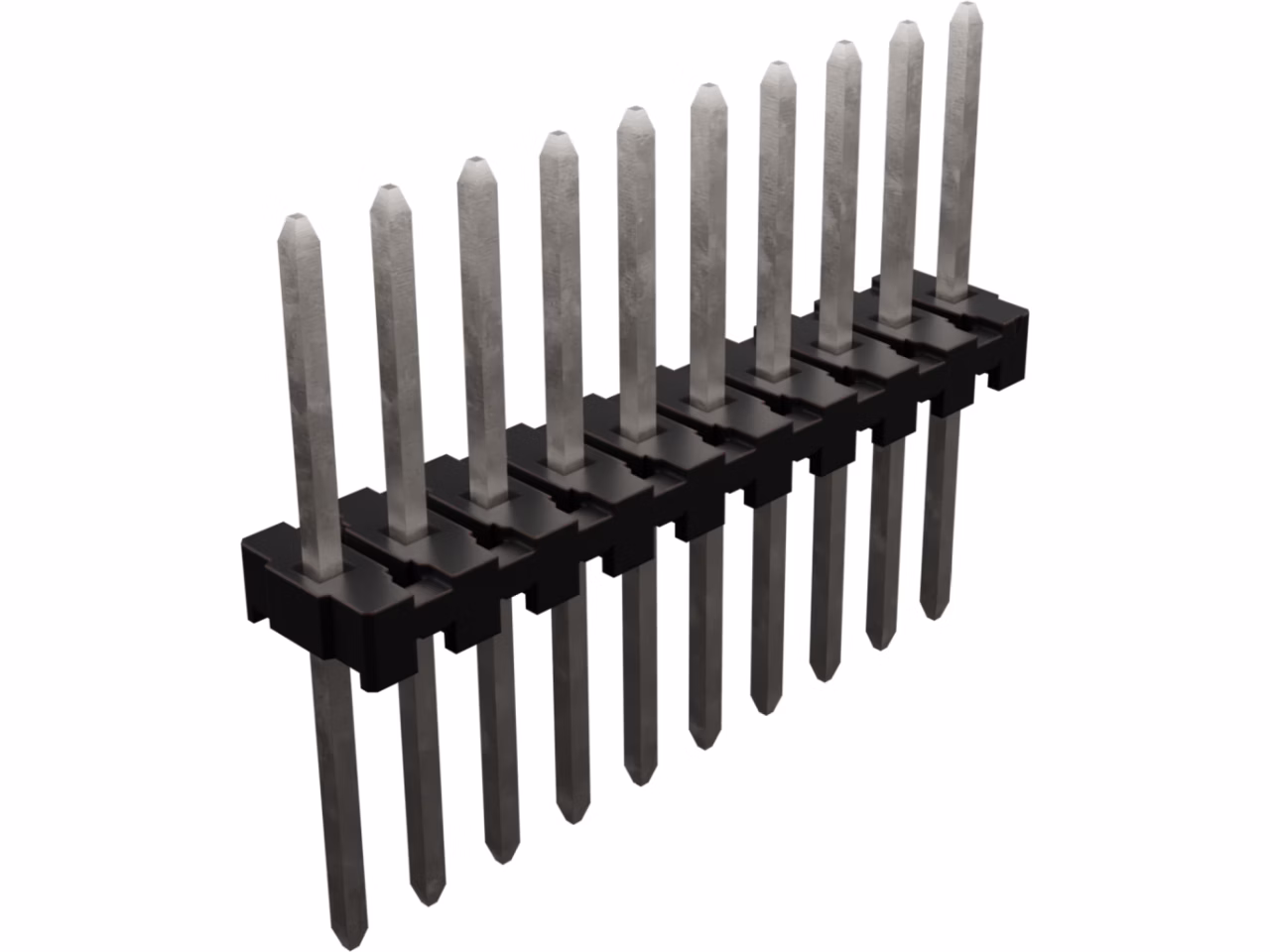 KK 396 Breakaway Header, Vertical, 10 Circuits, Matte Tin (Sn) Plating, Pin Length 30.48mm (1.200