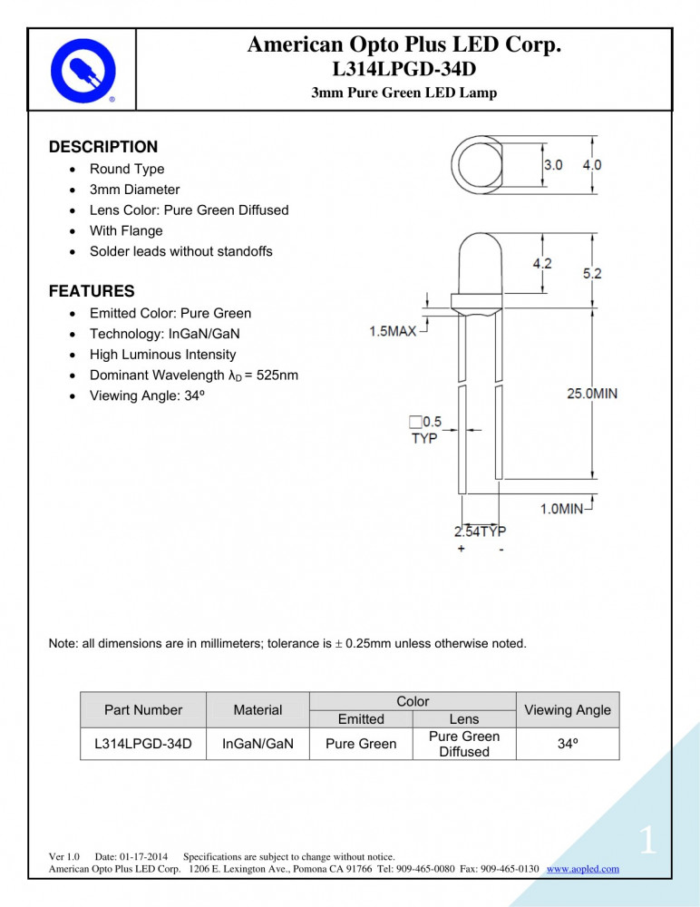 L314LPGD-34D datasheet page 1