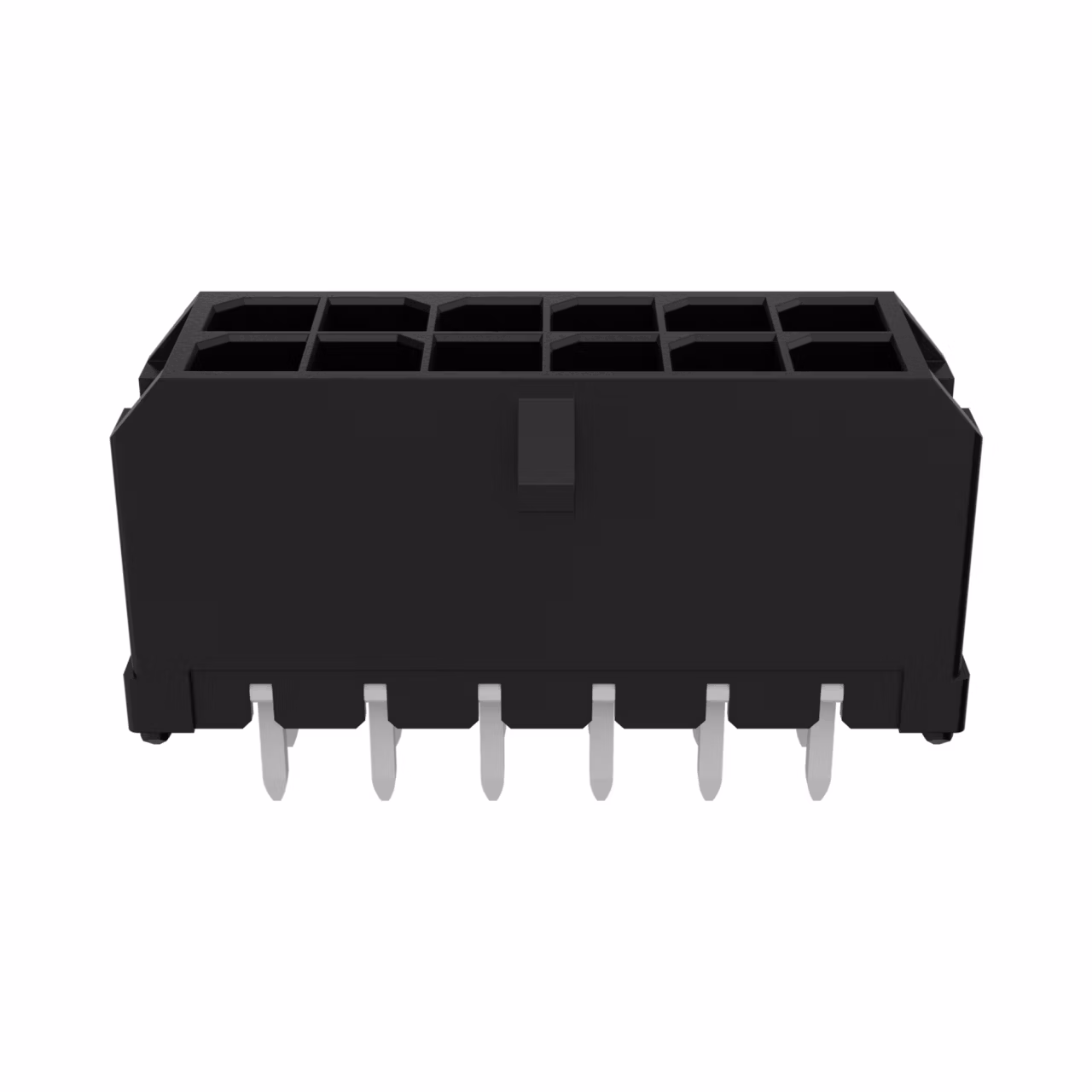 Micro-Fit 3.0 Vertical Header, 3.00mm Pitch, Dual Row, 12 Circuits, with PCB Polarizing Peg, 2.54µm Matte Tin Plating, Glow-Wire Capable, Black for sale