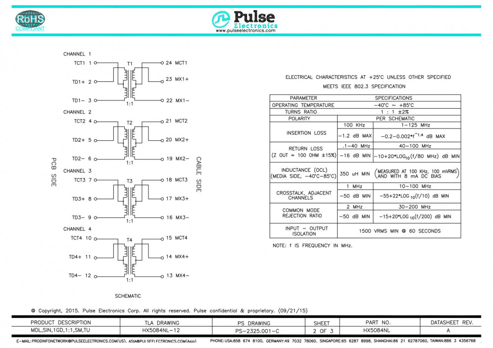 HX5084NLT datasheet page 2