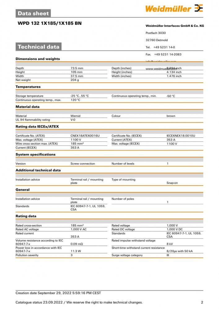 WPD 132 datasheet page 2