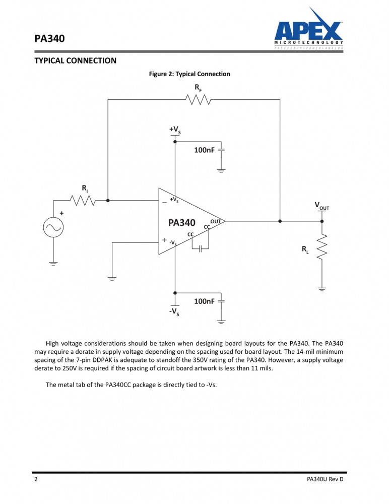 PA340 datasheet page 2