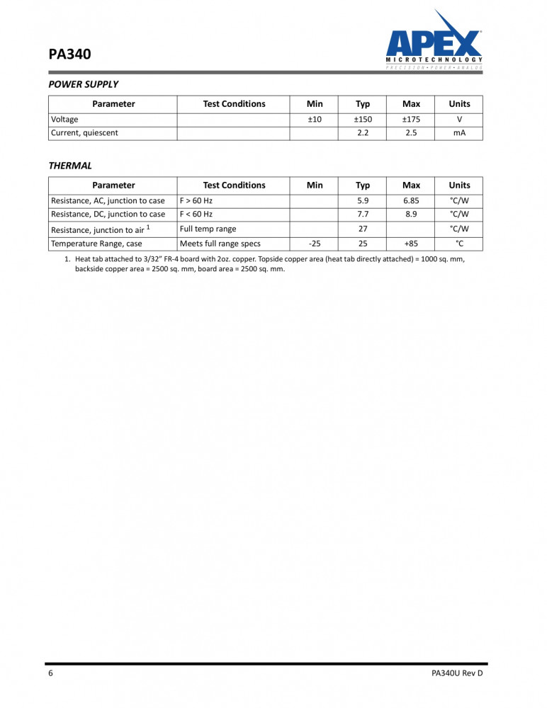 PA340 datasheet page 6